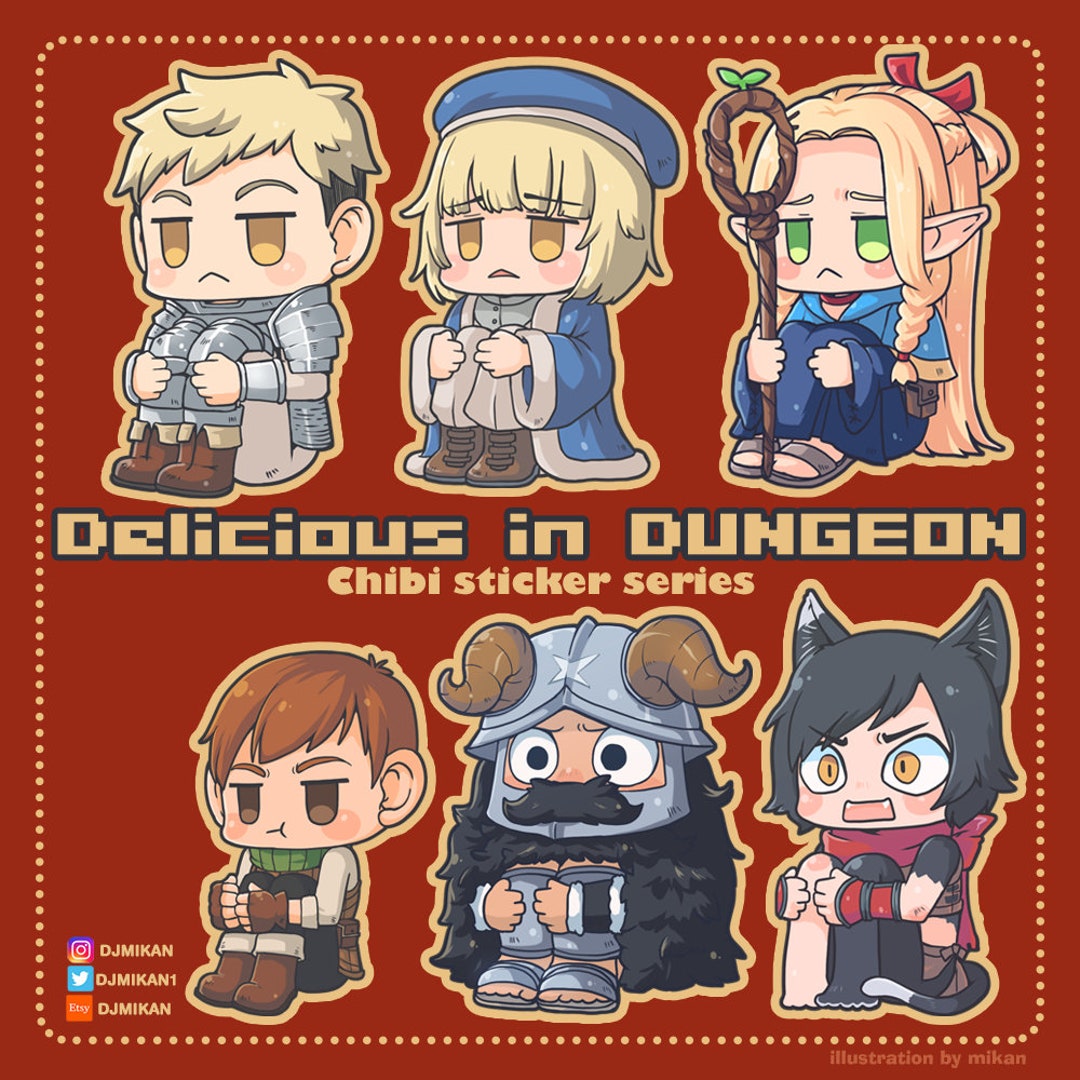 Delicious in Dungeon Chibi Stickers - Etsy