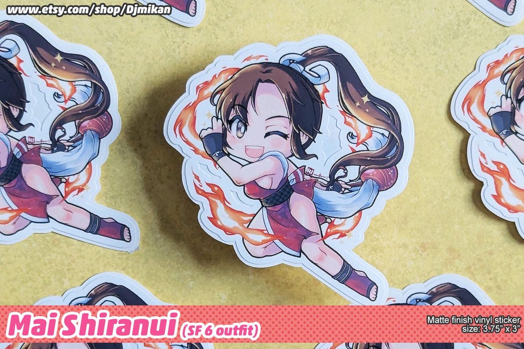 Street Fighter/ King of Fighters Chibi Mai Shiranui Sticker - Etsy