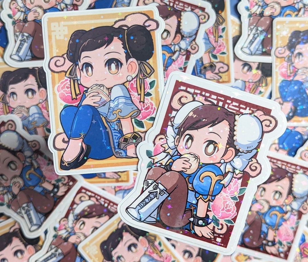 Chibi Chun Li Holographic Stickers - Etsy