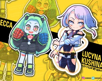 Chibi Cyberpunk Edgerunners Rebecca Vinyl Sticker Fan Art - Etsy