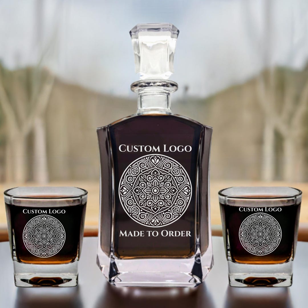 Custom Logo Decanter Set Personalized Decanter Corporate, Military ...