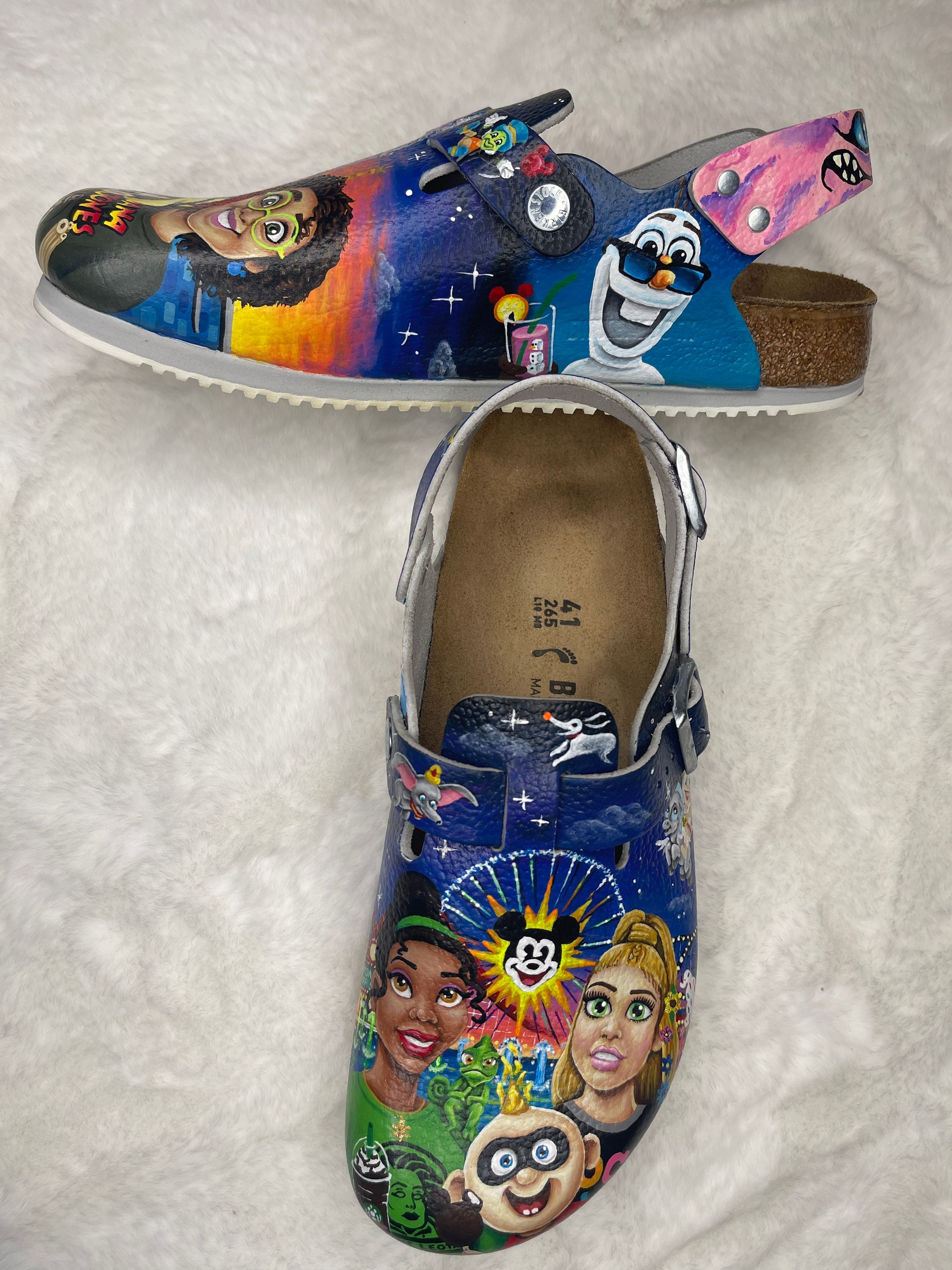 Hand Painted Disney Sandals Disney Birkenstocks Disney Shoes - Etsy