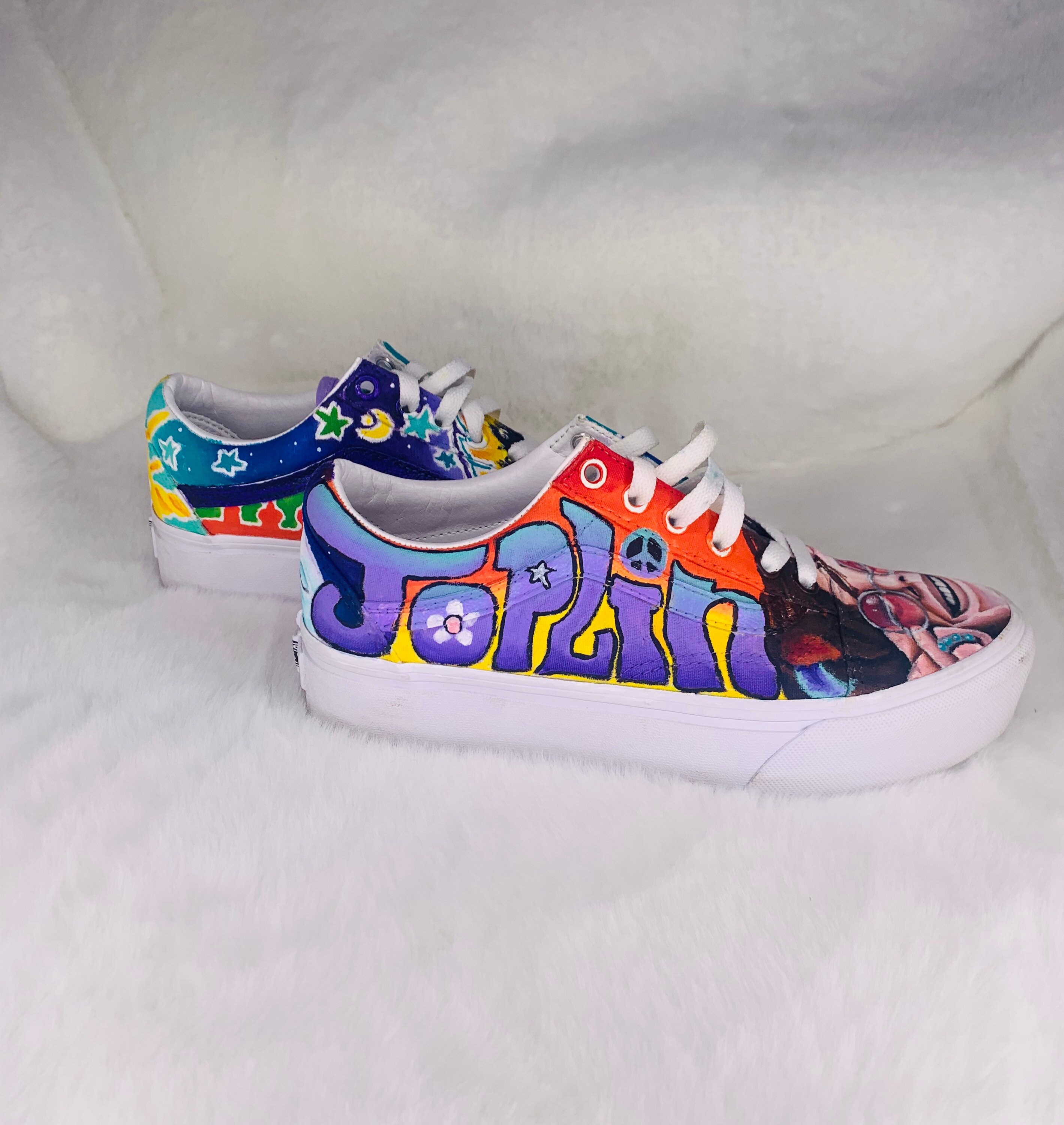 Custom Janis Joplin/ Jimi Hendrix Shoe - Etsy
