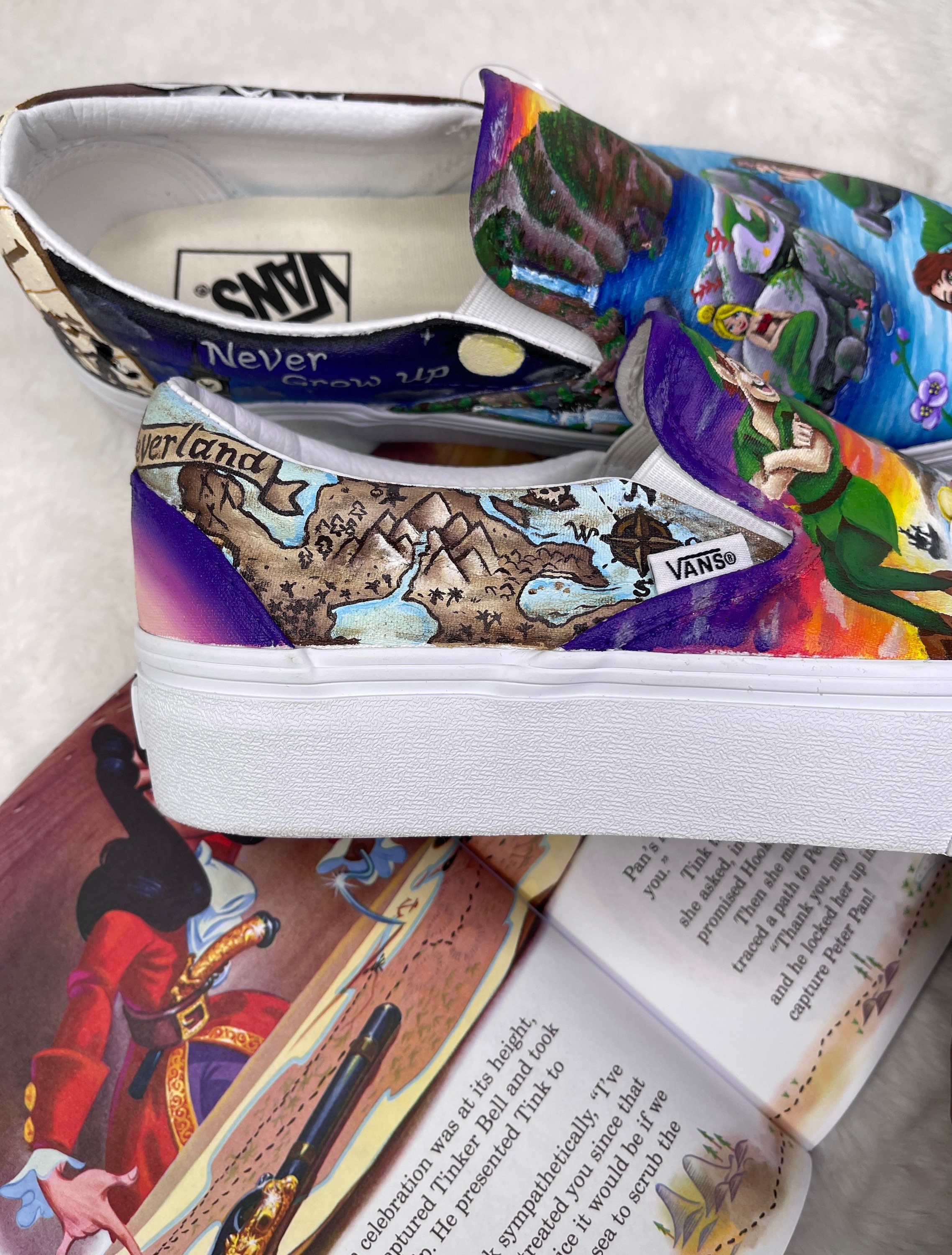 Hand Painted Disney Vans Custom Disney Shoes - Etsy