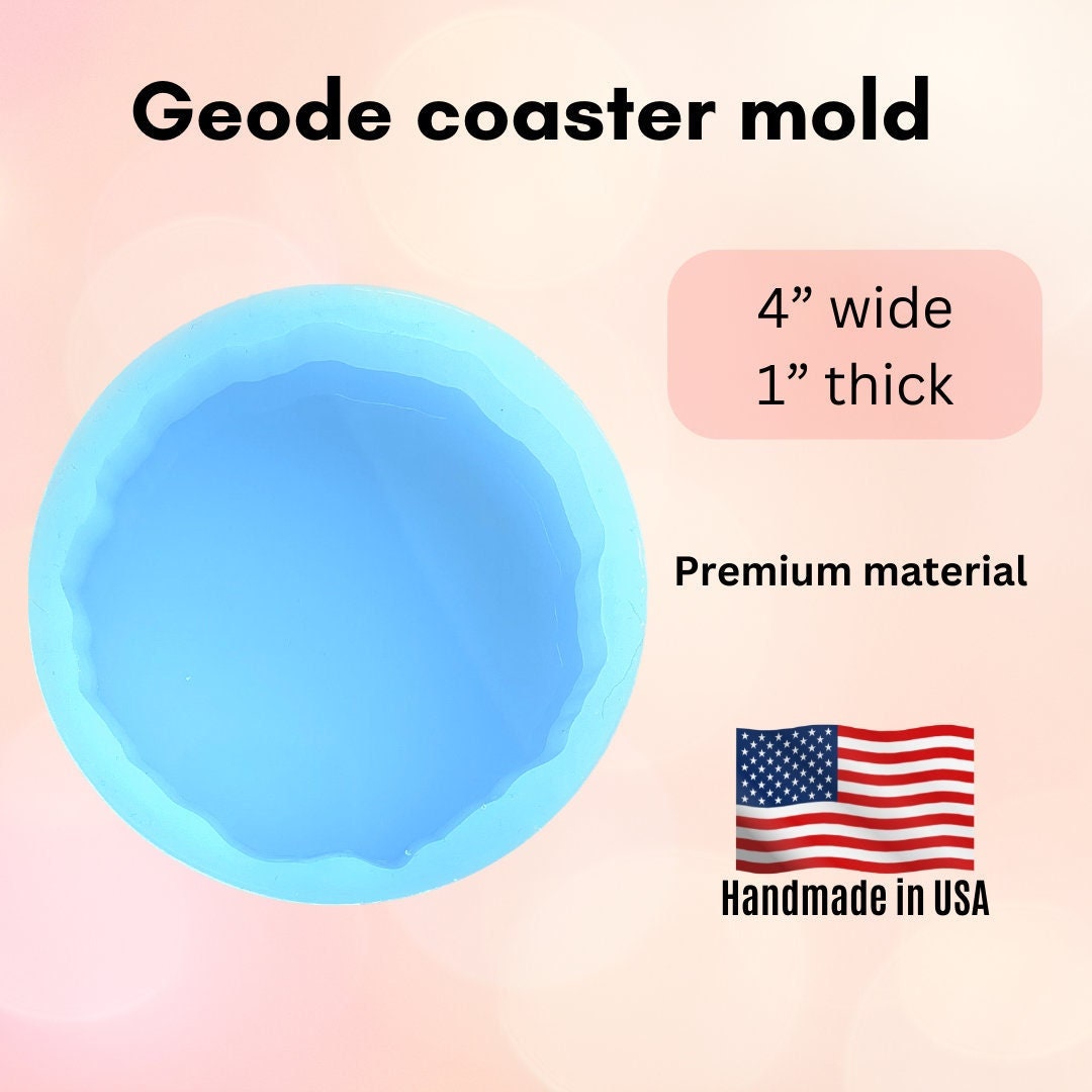 1" Deep GEODE COASTER MOLD // High Quality Mold for Resin // Holiday ...