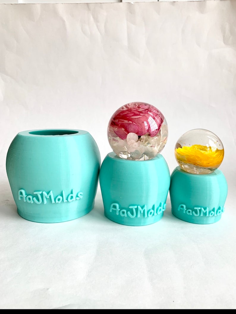 Large Sphere Silicone Molds // Free standing sphere mold // | Etsy