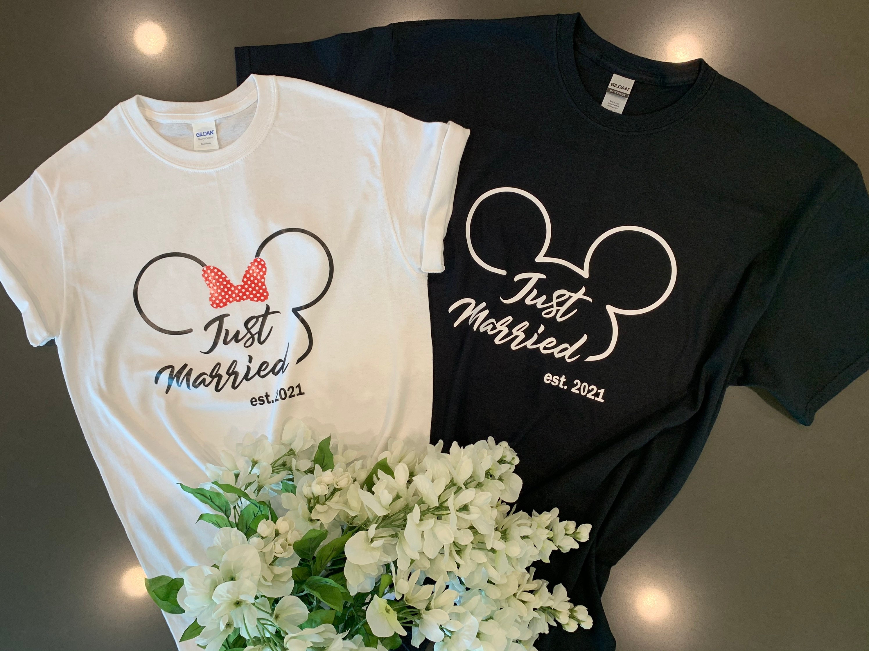 Disney Just Married Couples Shirt_disney Vacation Couple - Etsy Denmark