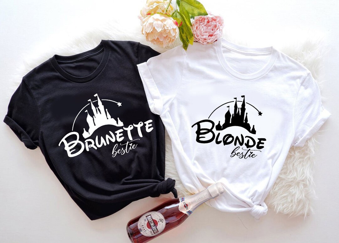 Disney Blonde Brunette Bestie Shirt_disney Best Friends Tee Shirt ...