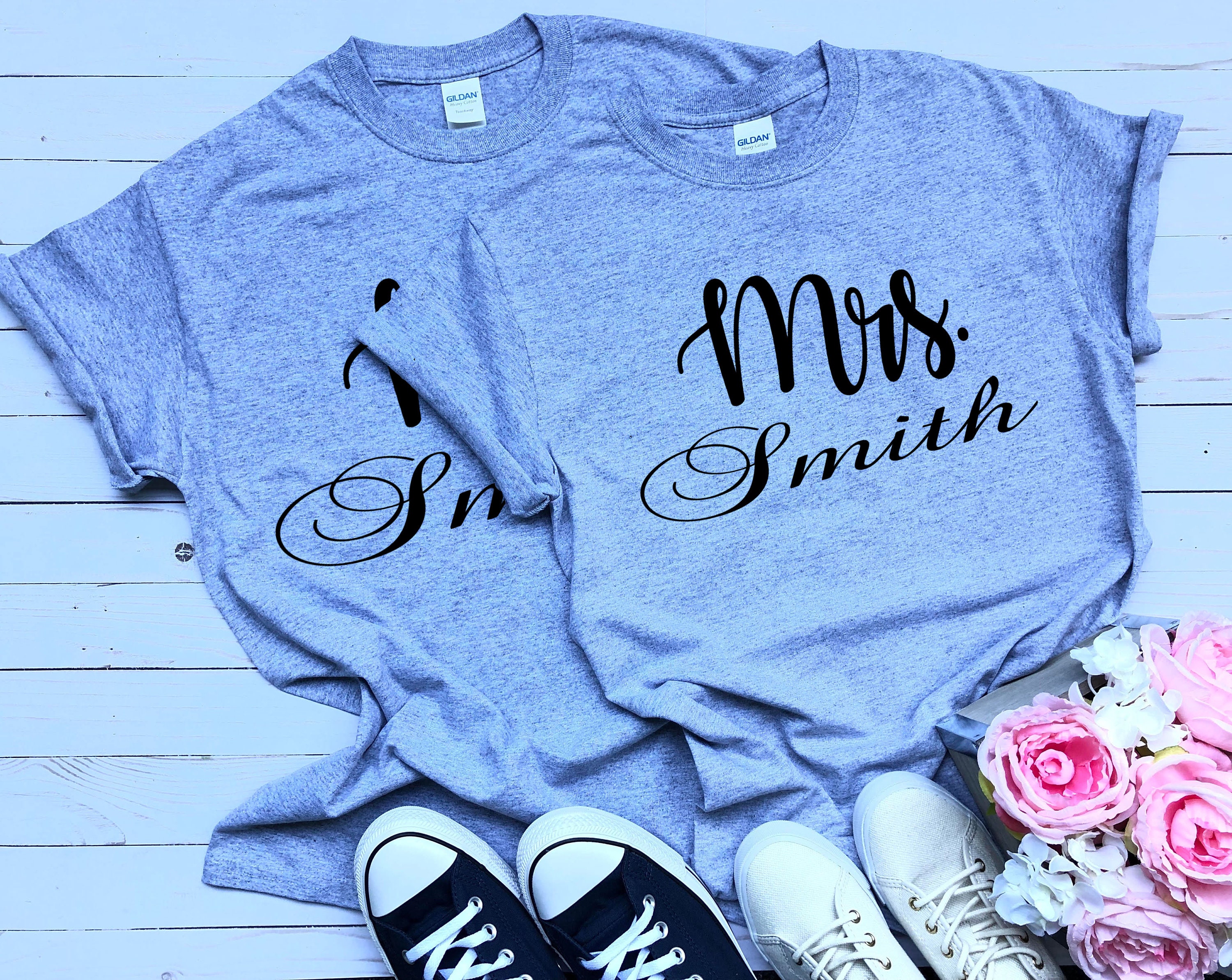 Couples Shirts Bride And Groom Shirts Just Married Shirts Mr Etsy