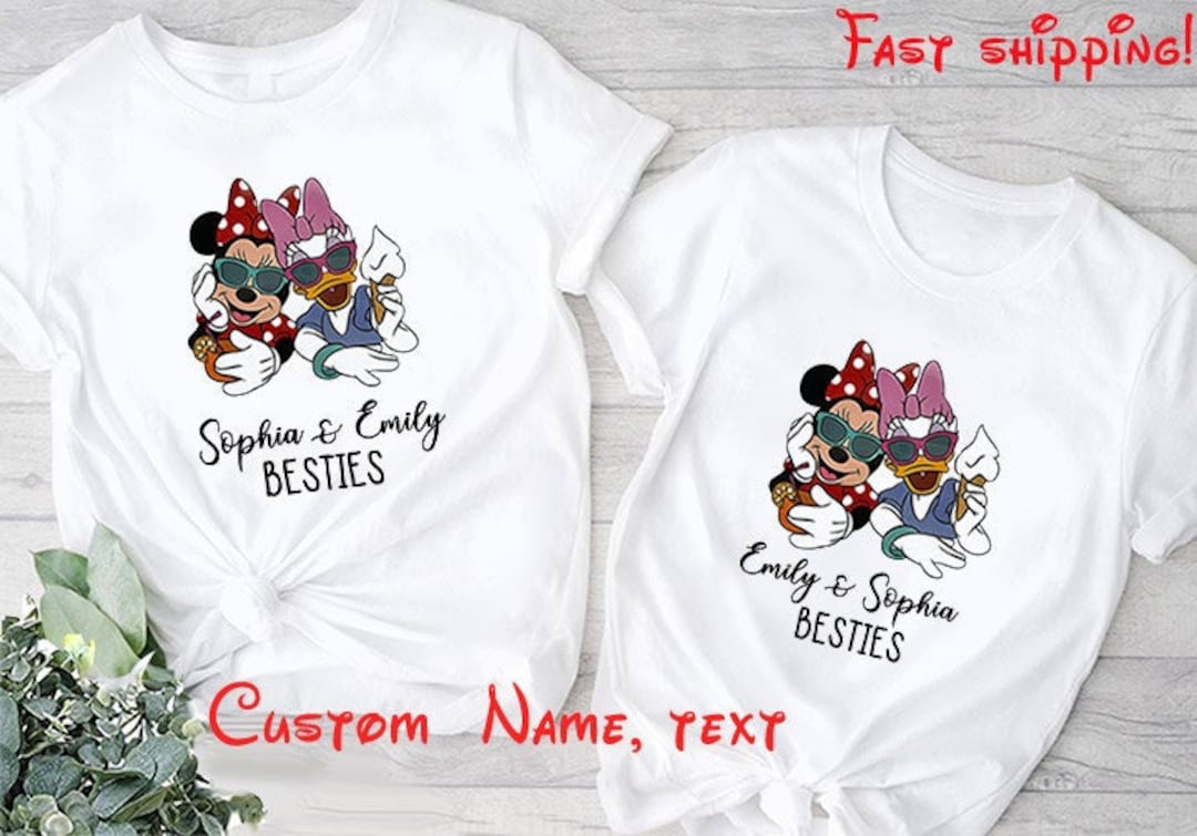 Disney Minnie and Daisy Duck Bestie Best Friend Custom Name - Etsy