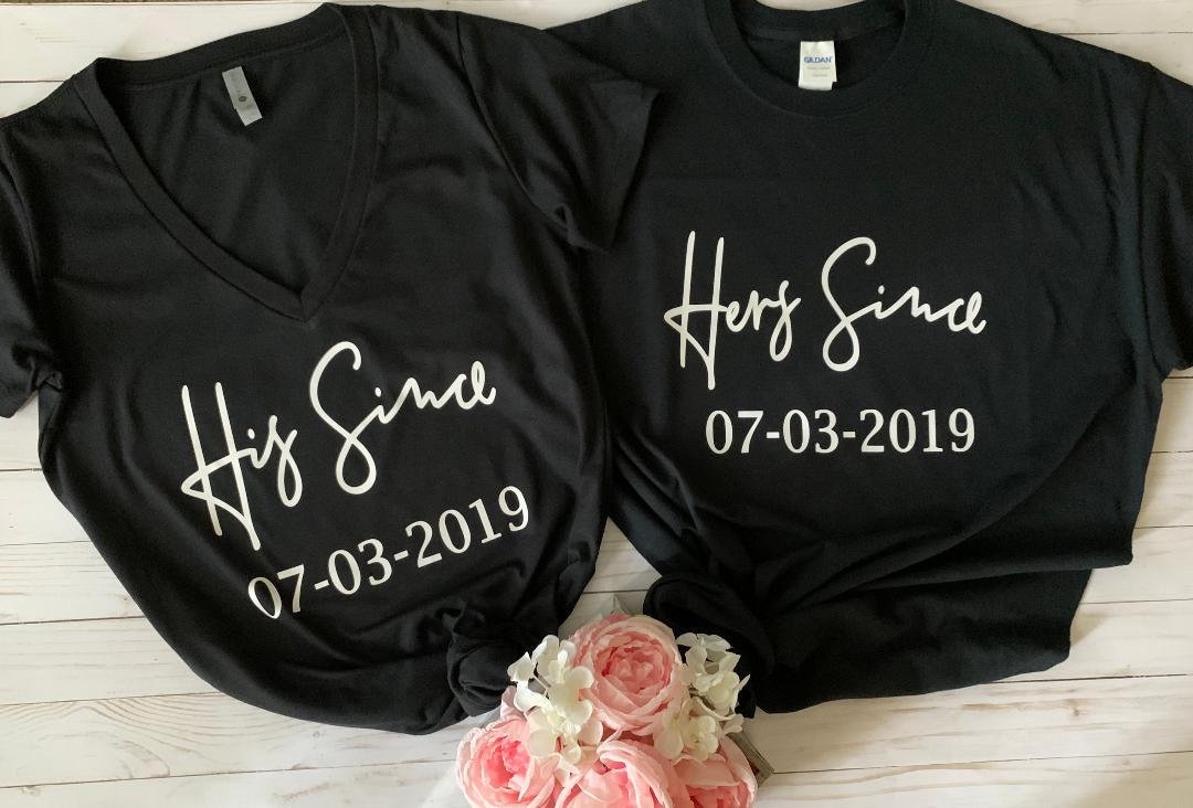 Matching Couple Together Since Shirts-anniversary Shirts-mr and Mrs ...