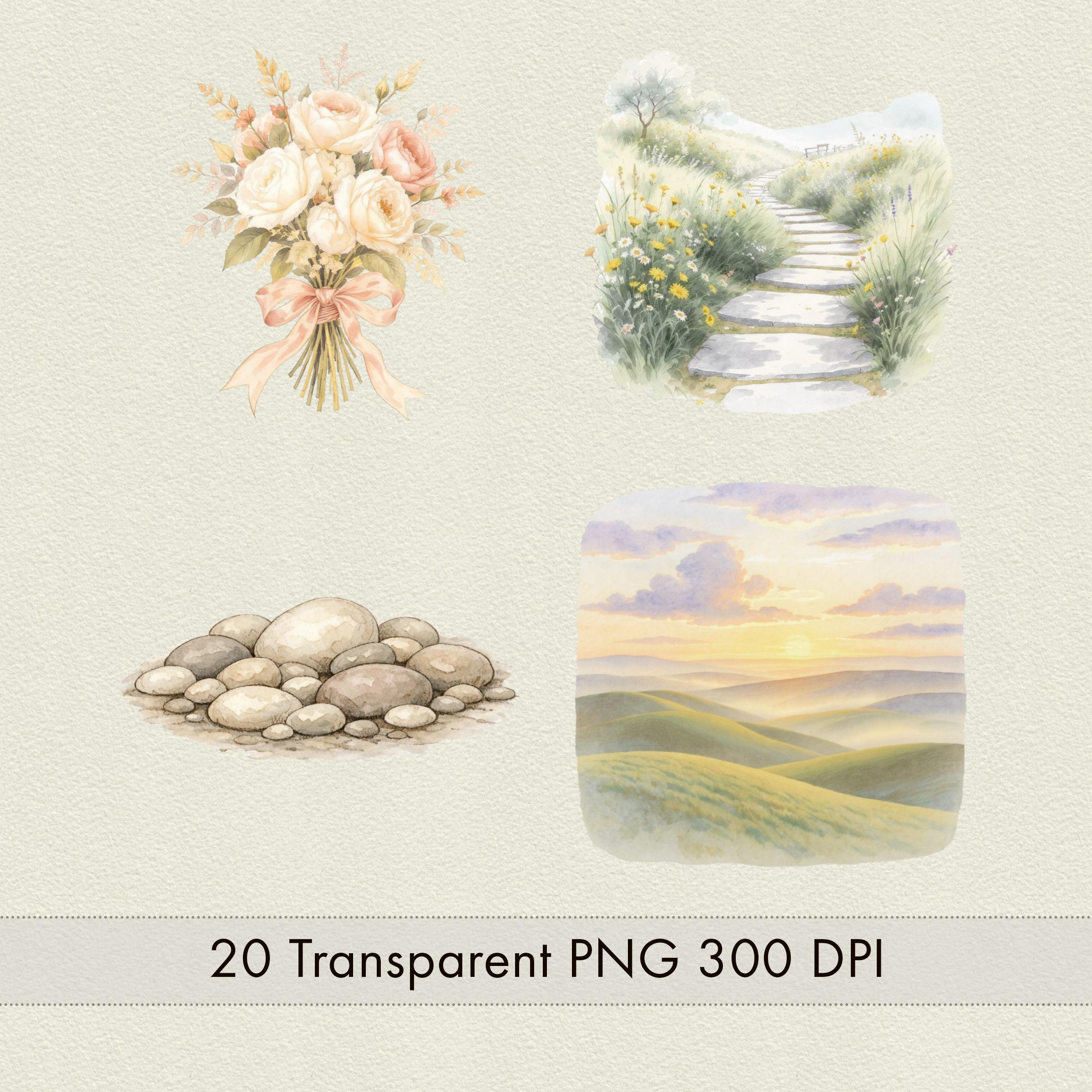 Christian Easter Clipart Bundle, Watercolor Resurrection Art - Etsy