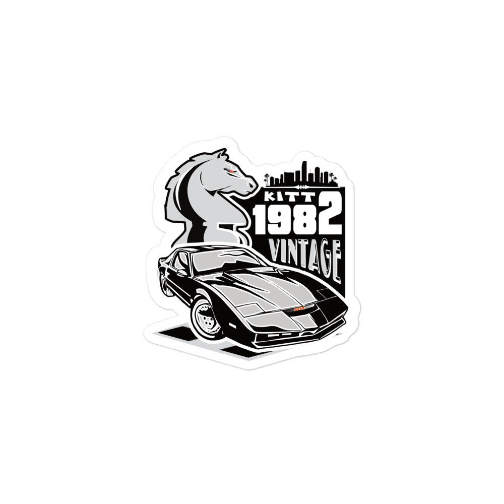 Knight Rider K.I.T.T. - VINTAGE 1982 - Bubble-free Stickers - Etsy