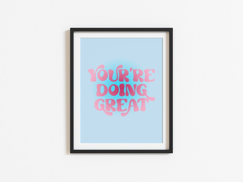 You're Doing Great Quote Art Print Motivational Wall Art - Etsy