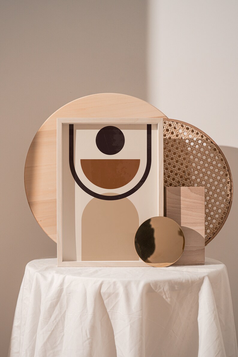 Mid Century Modern Wall Art Arch Print Half Circle Art - Etsy