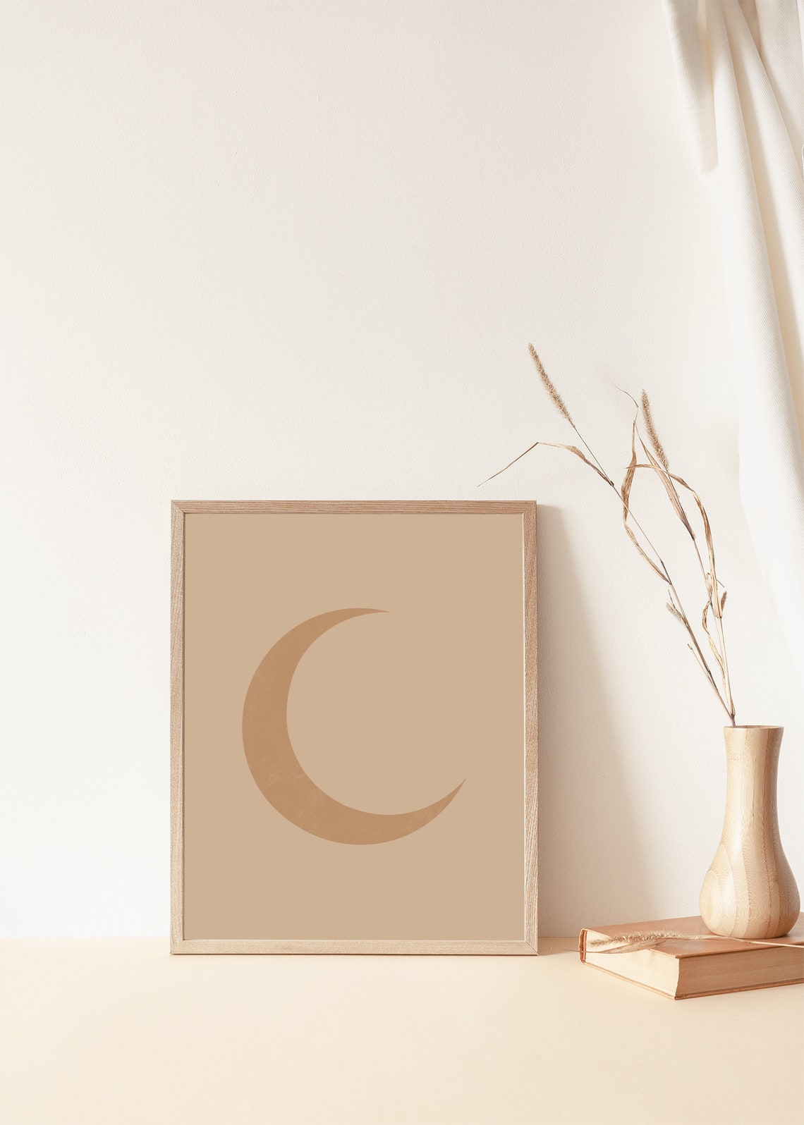 Crescent Moon Print Moon Print Abstract Printable Art - Etsy