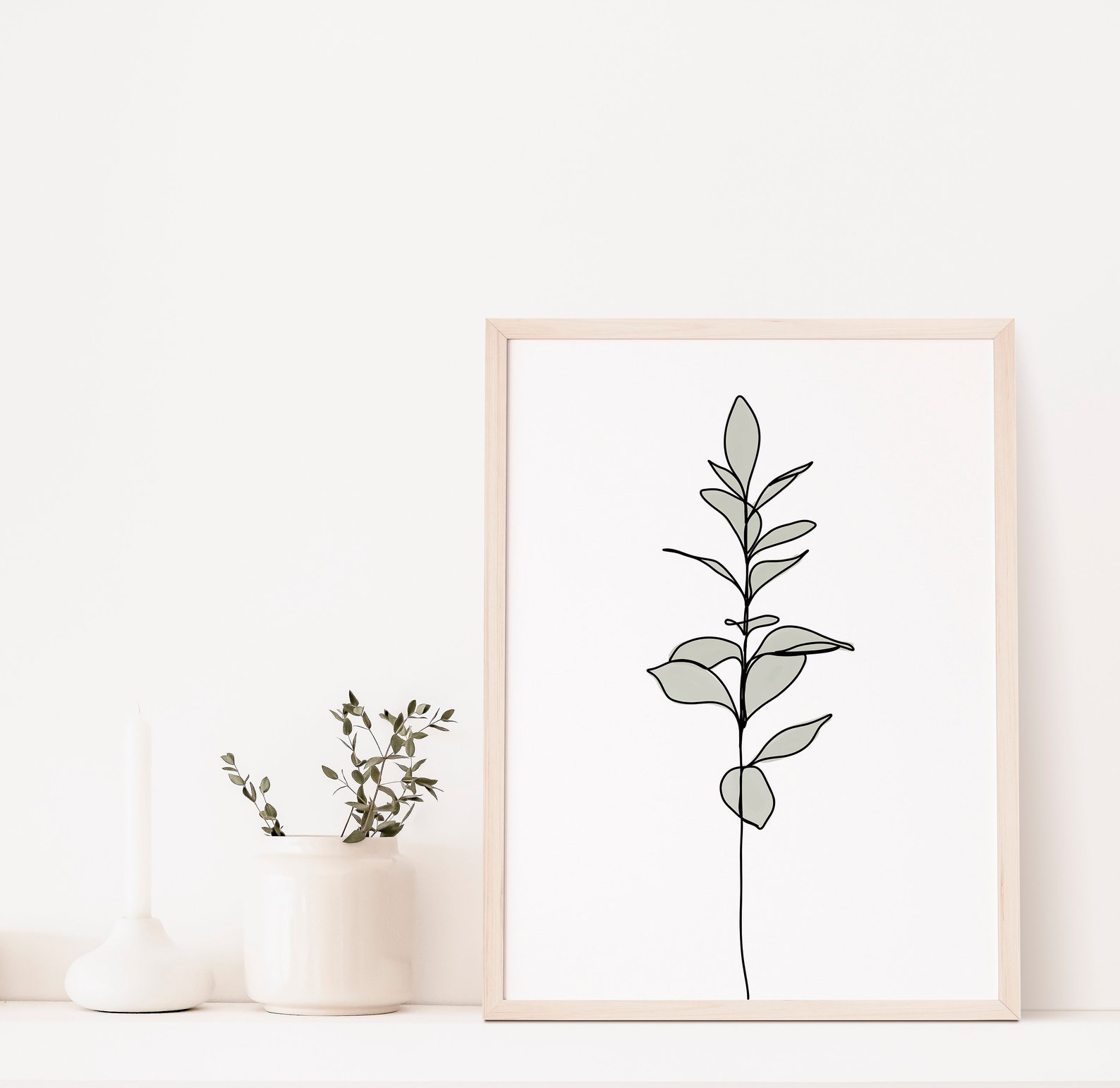 Botanical Line Art One Line Art Minimalist Line Art - Etsy