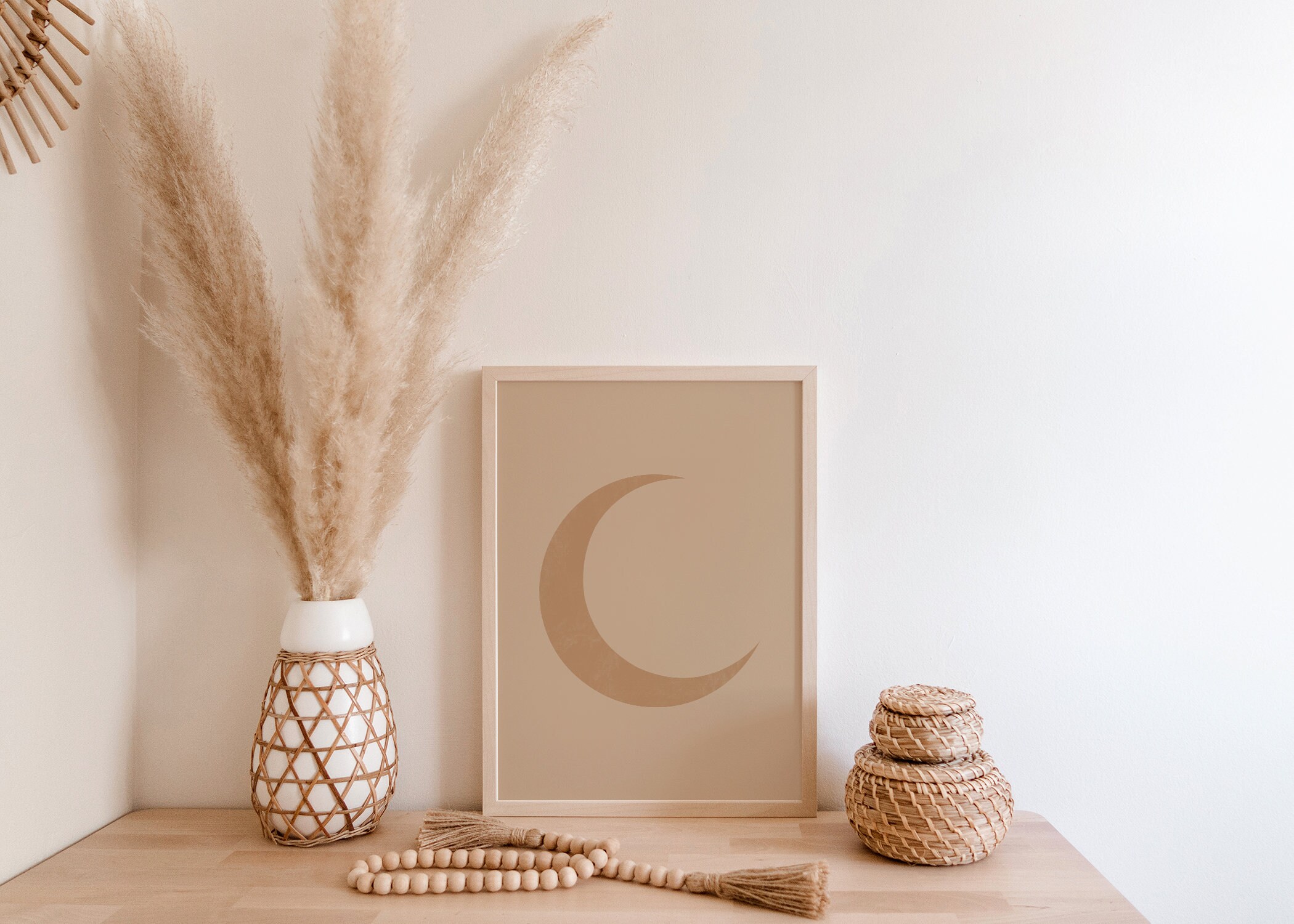 Crescent Moon Print Moon Print Abstract Printable Art - Etsy