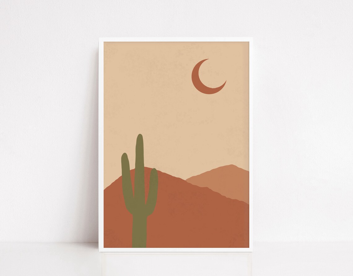 Desert Wall Art Terracotta Print Landscape Printable Art | Etsy