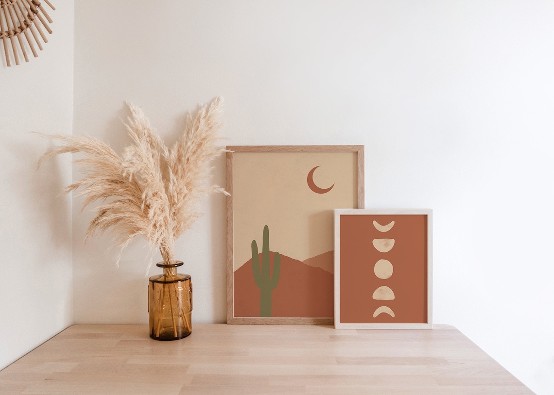 Desert Wall Art Terracotta Print Landscape Printable Art Boho Wall Art ...