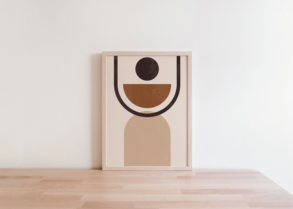 Mid Century Modern Wall Art Arch Print Half Circle Art - Etsy