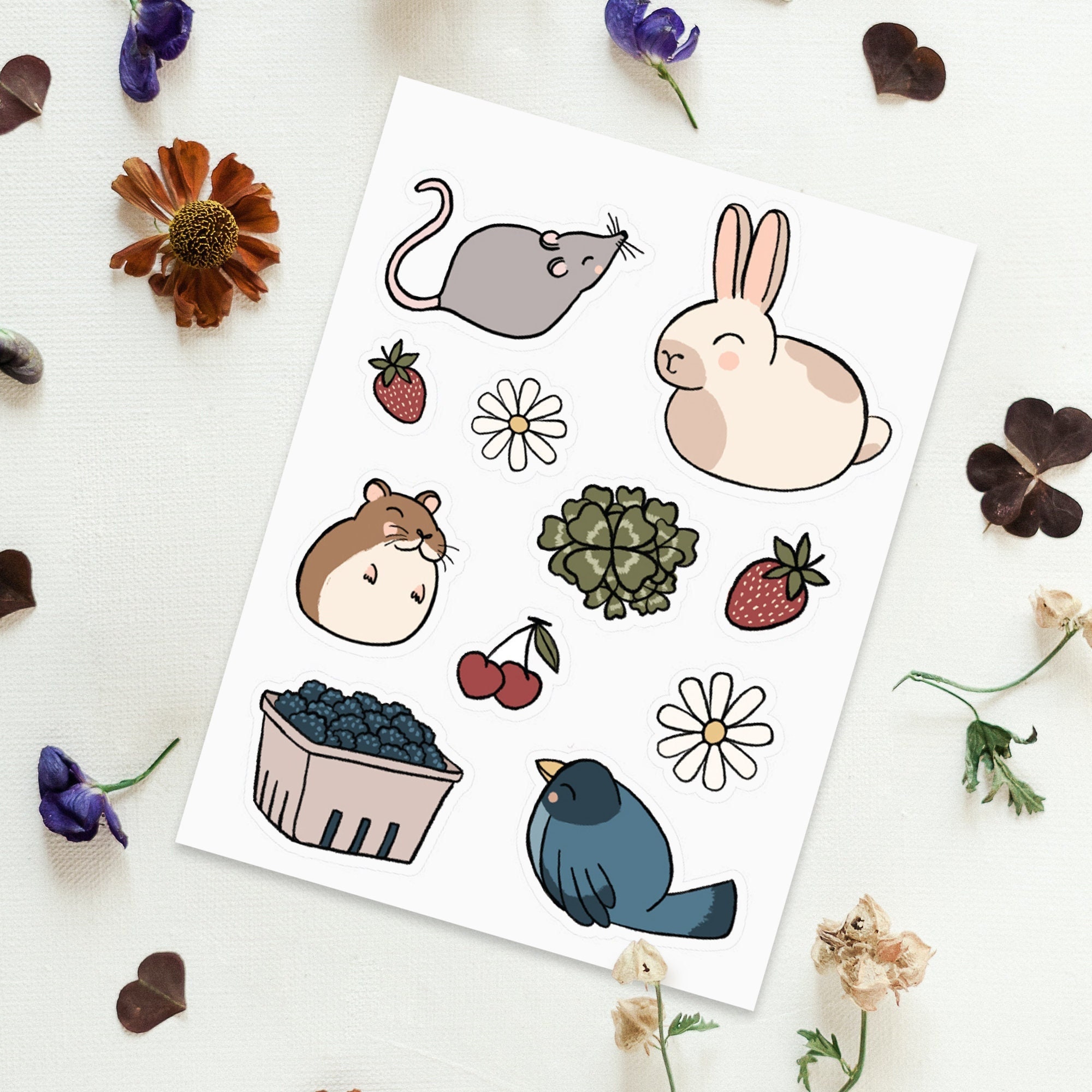 Woodland Animal Friends Sticker Sheet - Etsy