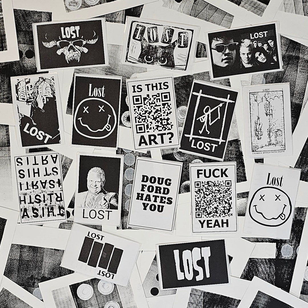 Set of Fifteen (15) 4x6 Inch Lostpaper Graffiti Stickers. Enhance Your ...