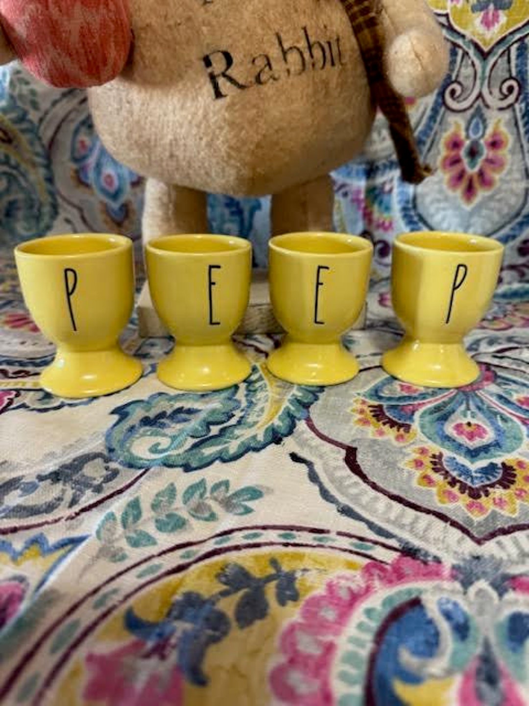 EASTER Rae Dunn Easter Cups PEEP Spring Home Decor Rae Dunn Egg Cups ...