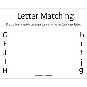 Alphabet Matching, Letter Recognition, Capital Letters, Lowercase ...