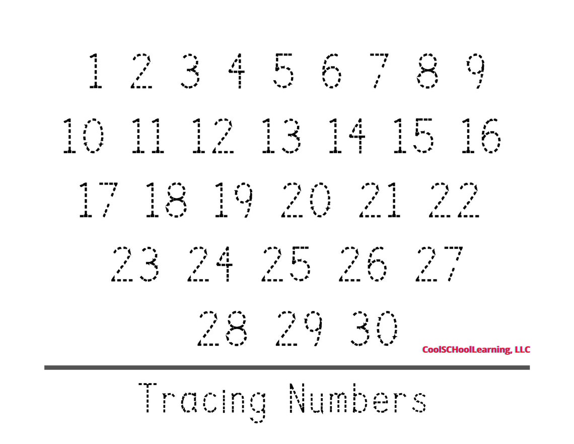 Tracing Numbers Printable (1-100), Worksheet for Kids, Kindergarten ...