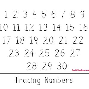 Tracing Numbers Printable (1-100), Worksheet for Kids, Kindergarten ...