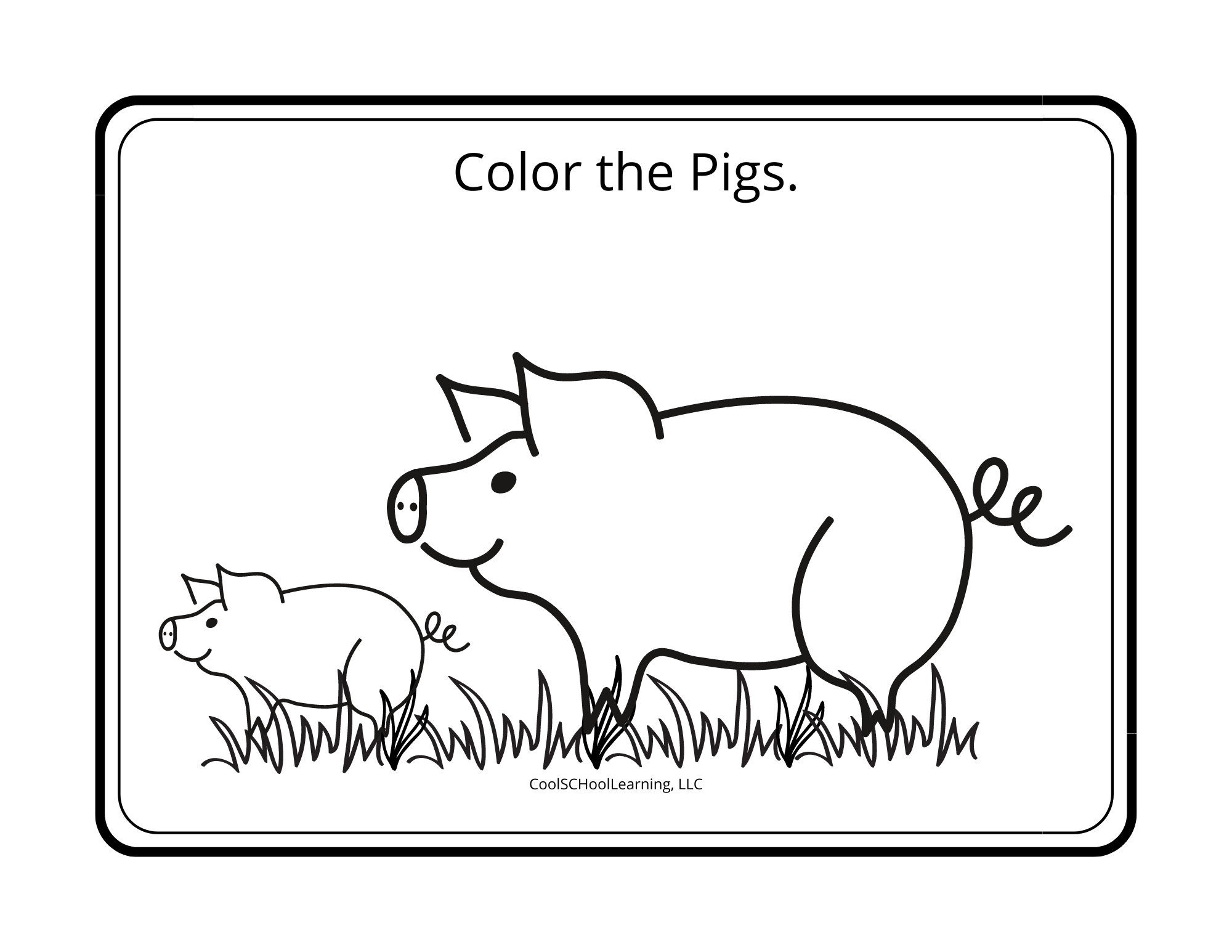 Animal Coloring Pages for Kids, Animal Coloring Sheet, Prek Worksheets ...