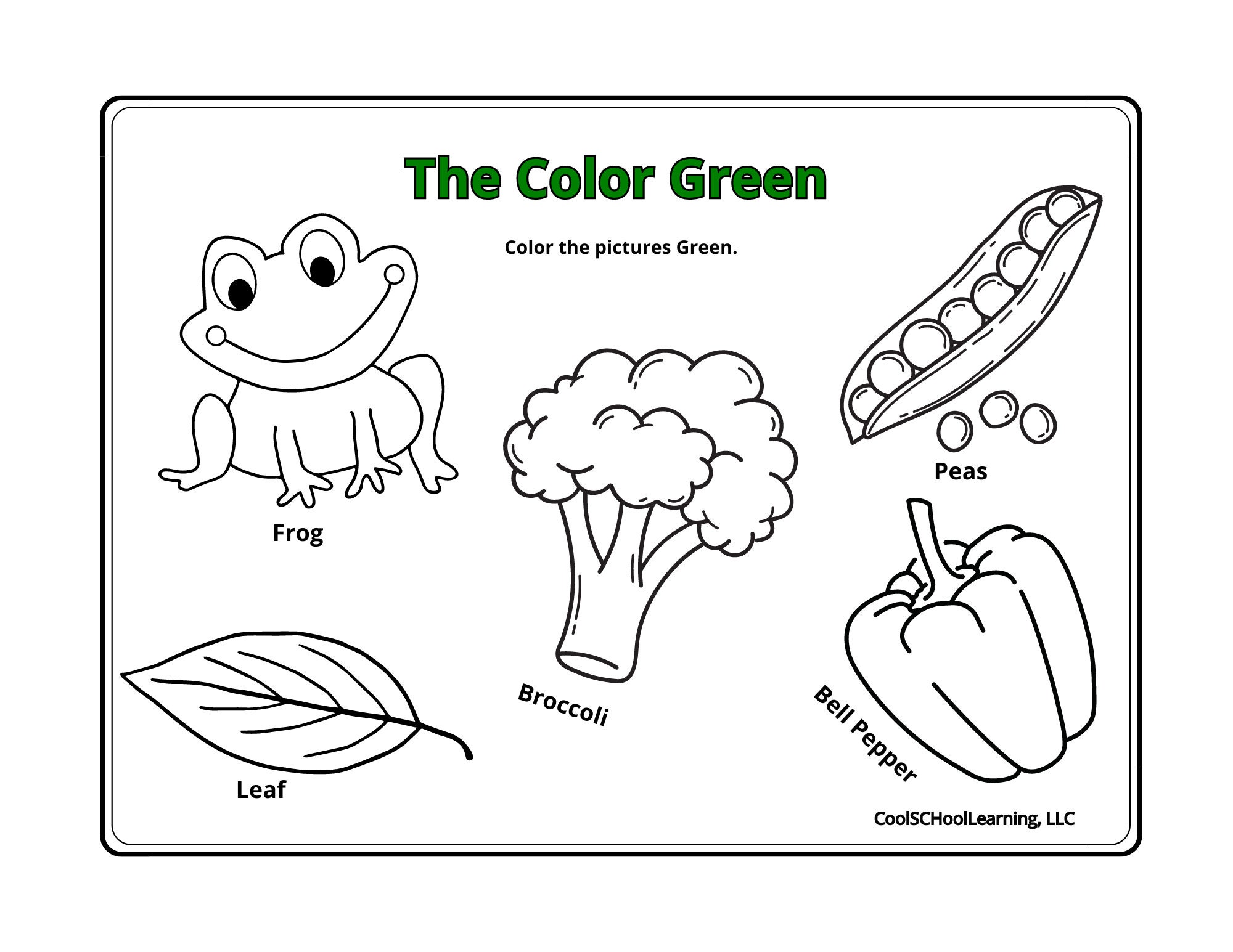 Preschool and Kindergarten Coloring and Tracing Sheets, Printable ...