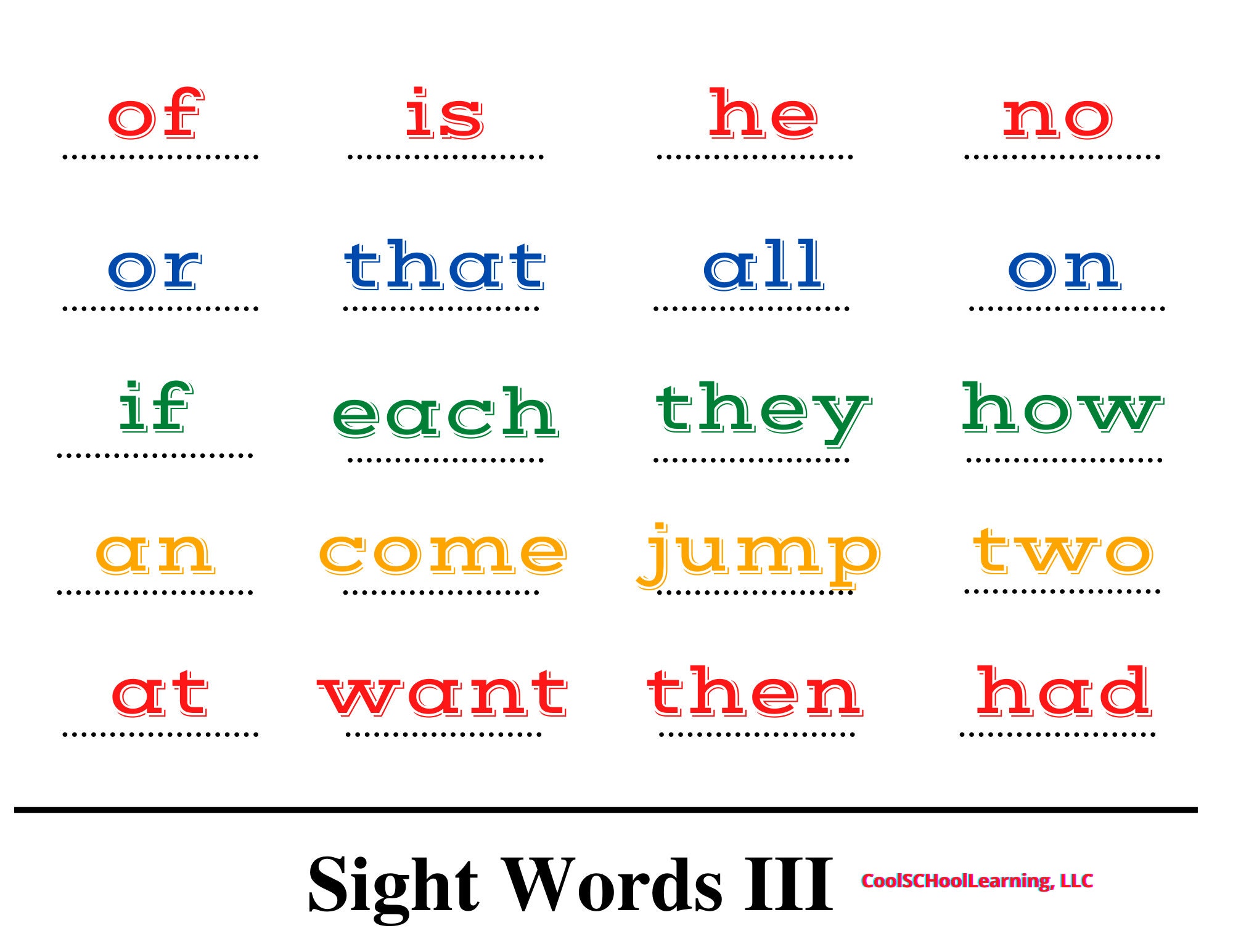 Sight Words Phonics Activities Sight Words Poster - Etsy Canada