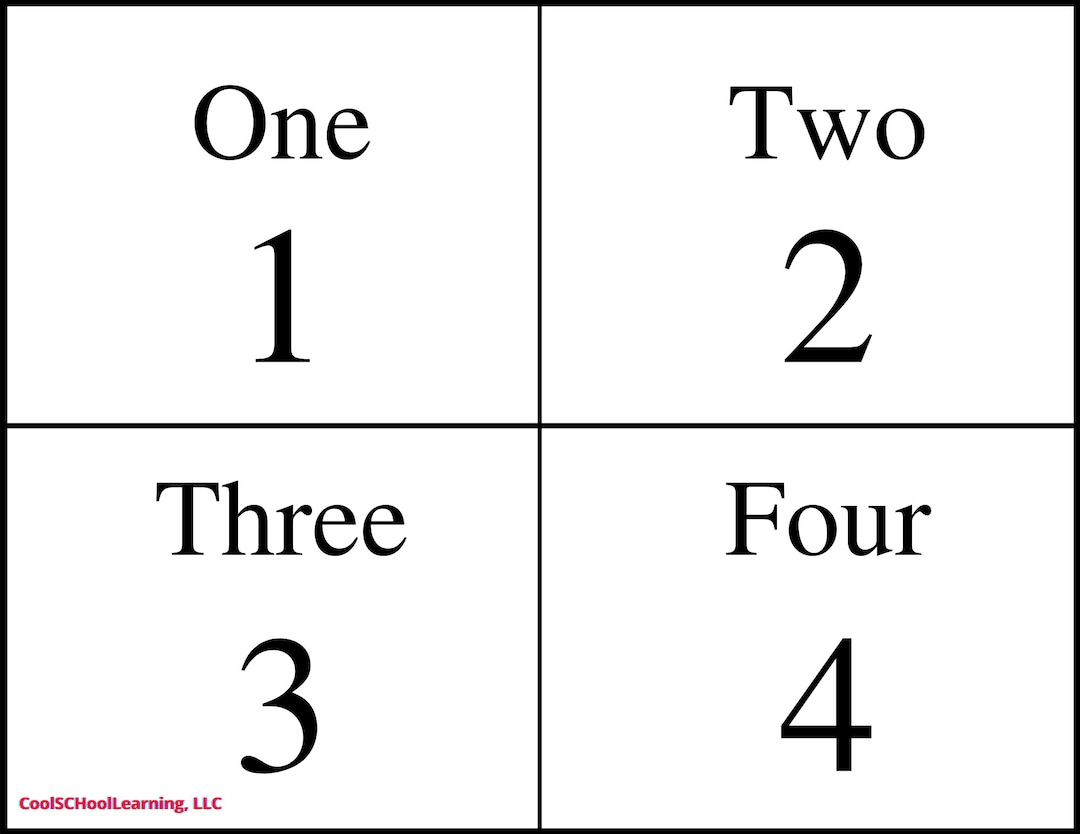 Number Flashcards Printable (1-20), Preschool, Kindergarten Readiness ...