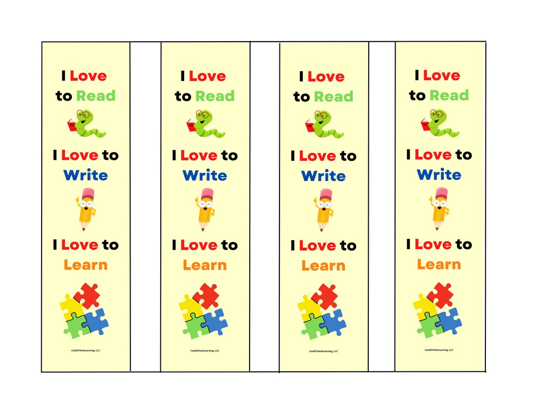 Printable Book Marks for Kids Teacher Resources Kids - Etsy