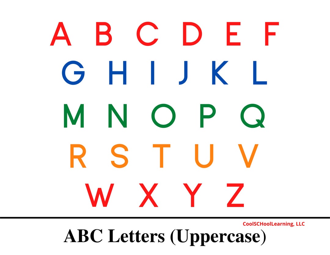 ABC Poster Printable, ABC Print, Rainbow Alphabet, Kids Room Decor ...