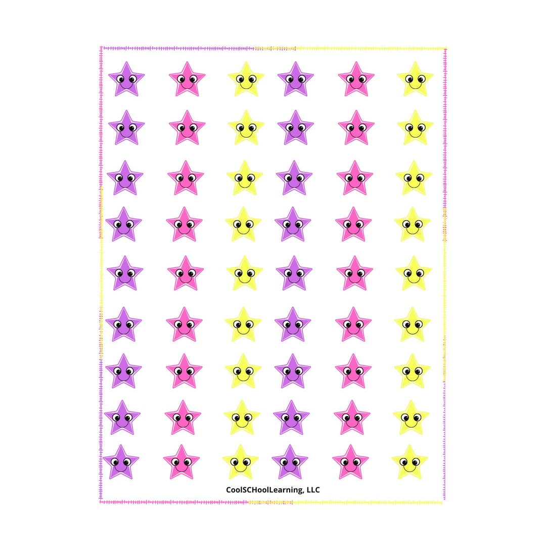 Girl Sticker Pack, Star Sticker Sheet, Sticker Sheet Kids, Stickers ...