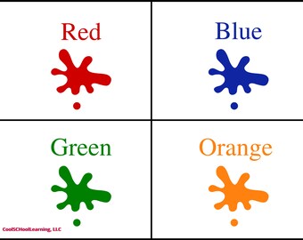 Color Wall Cards Flashcards Preschool Kindergarten - Etsy