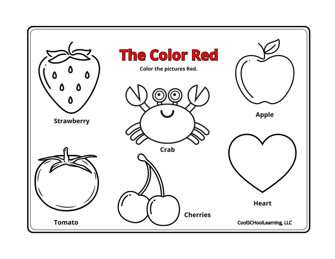 Preschool and Kindergarten Coloring and Tracing Sheets, Printable ...