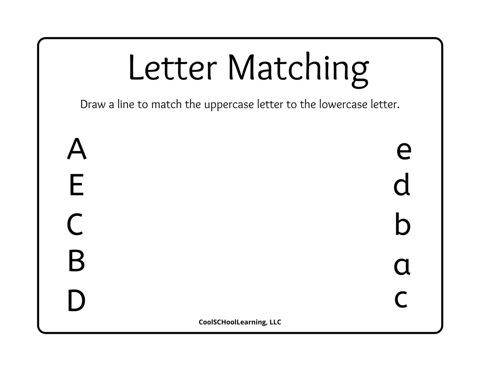 Alphabet Matching, Letter Recognition, Capital Letters, Lowercase ...