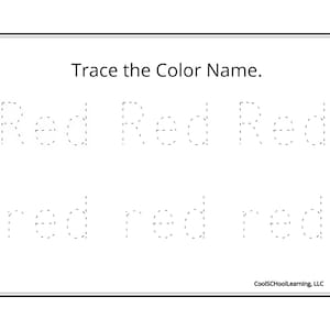 Preschool and Kindergarten Coloring and Tracing Sheets, Printable ...