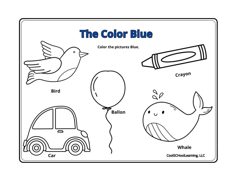 Preschool and Kindergarten Coloring and Tracing Sheets, Printable ...