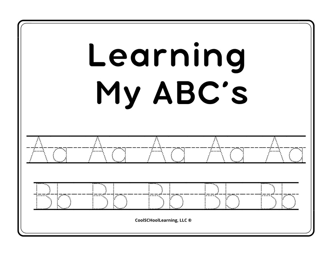 Learning My Abcs Printable | Alphabet Learning Activity for Kids ...