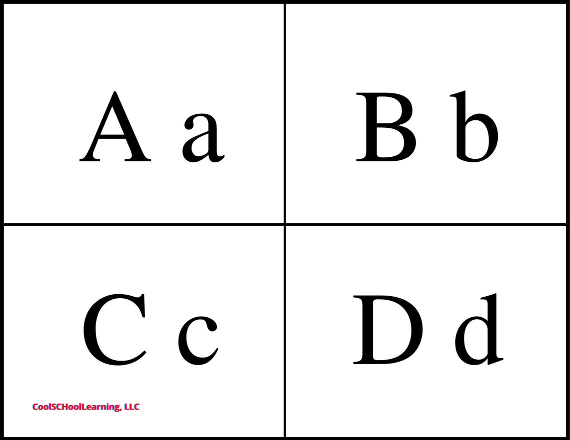 Alphabet Flashcards A-P, Printable Flashcards for Kids, ABC Flashcards ...