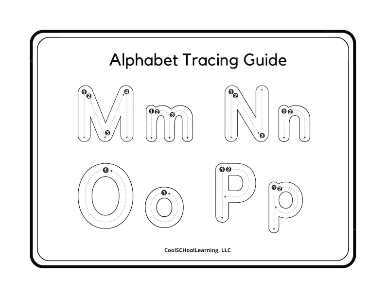 Alphabet Tracing Worksheets A-Z, Preschool, Kindergarten (PDF Pattern ...