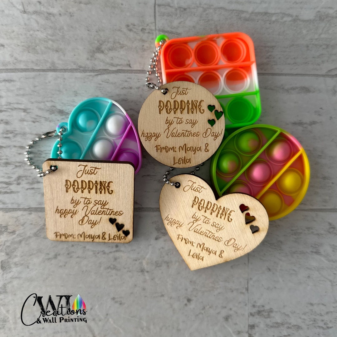 Pop It Valentines Cards, Classroom Valentines Cards, Valentines Pop It ...