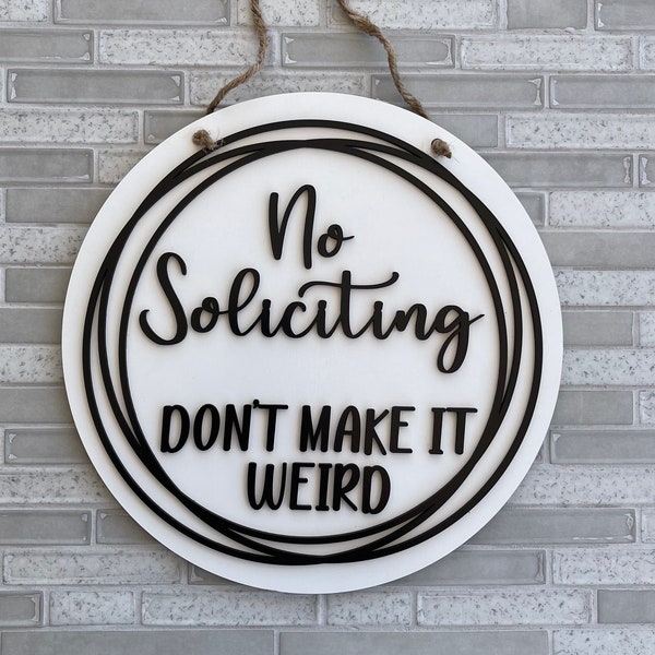 No Soliciting Sign - Etsy