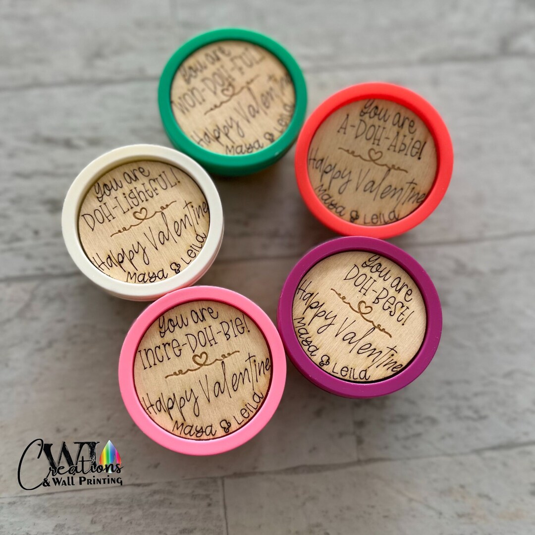 Play-dough Valentines Cards, Classroom Valentines Cards, Kids Play ...