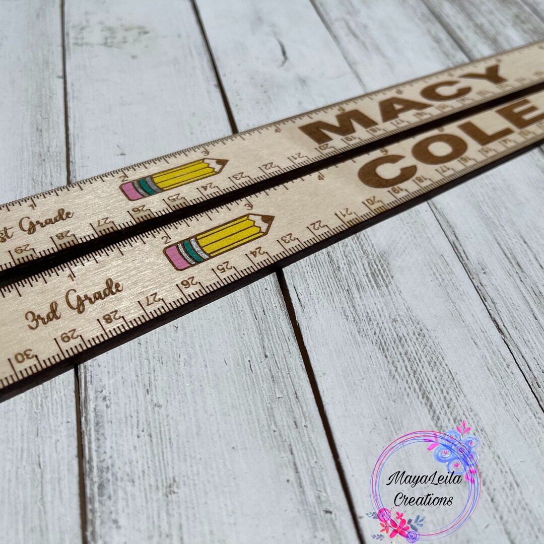 Personalized Ruler, Engraved Ruler, Engraved Teachers Ruler, Wood Ruler ...